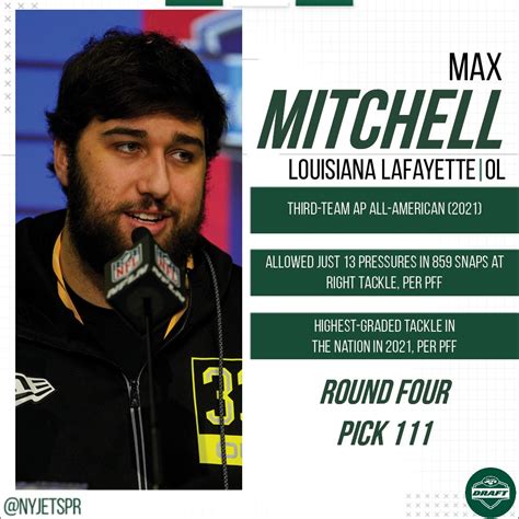 Nyj Communications On Twitter Ol Max Mitchell Maxmitch09 Drafted By The Jets In The