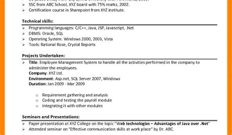Resume Format For Fresher Teacher 10 Cv Sample For Fresher Theorynpractice Williamson
