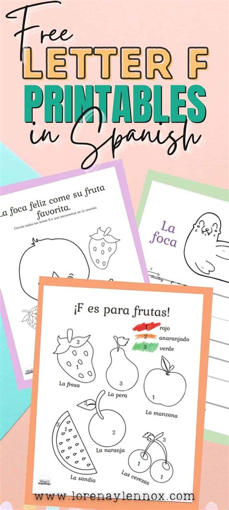 Letter F With The Words In Spanish Endless Learning Academy Spanish