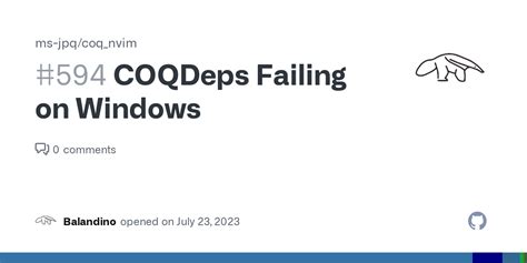 Coqdeps Failing On Windows Issue Ms Jpq Coq Nvim Github