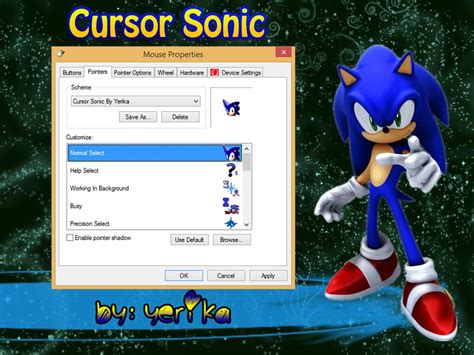 Cursor Sonic By Yerika By Yerikarumi On Deviantart