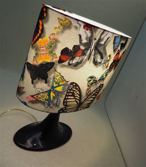 Oval Plexiglass Table Lamp With Lampshade Christian Lacroix Fabric