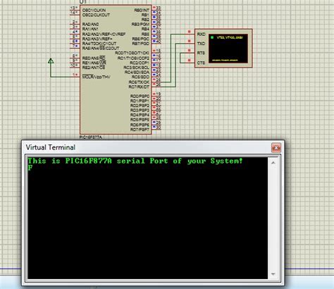 pic projects serial port example of pic16f877a
