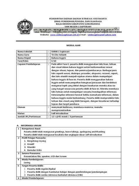 Modular Self Introduction Pdf