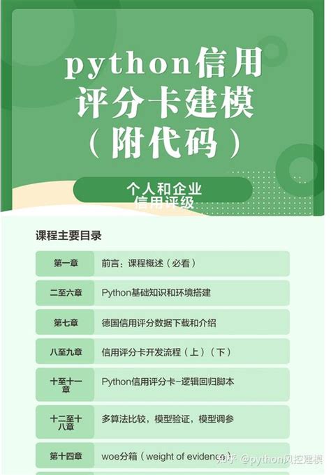Python信用评分卡建模（附代码） 个人信用评级企业信用评级模型 知乎
