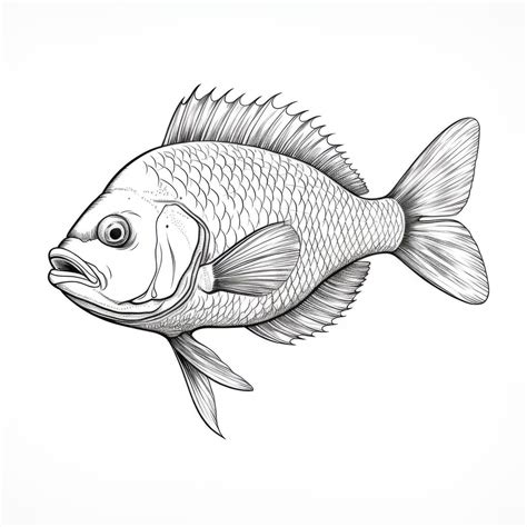 Premium Photo Detailed Hand Drawn Fish Illustration In Ambient