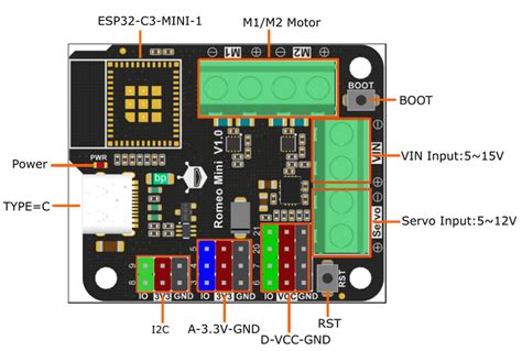 Romeo Esp32 C3 Robot Control Board Micro Robotics