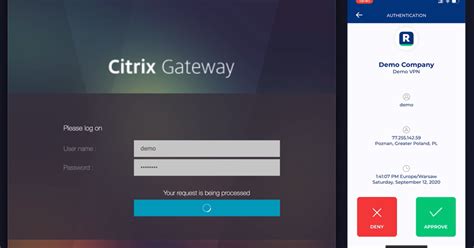 Example Of Mfa Login To Citrix Gateway Rublon User Guide