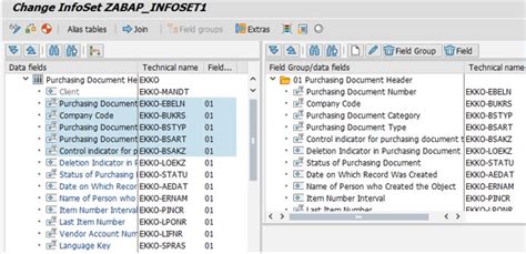 sap abap technical information sap query creation