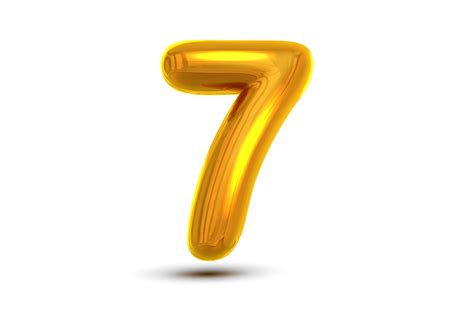 7 Seven Number Vector Golden Yellow Graphic By Pikepicture · Creative Fabrica