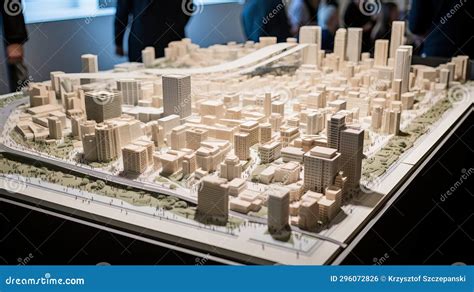 Urban Development Model With 3d Buildings In A Big City Ai Generated Stock Illustration