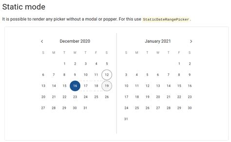 Daterangepicker In Static Mode We Cant Choose To Edit The `end` Date Then The `start` Date