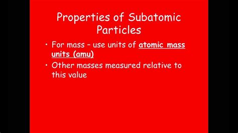 Video 1 Atomic Structure And Periodic Table Subatomic Particles Youtube
