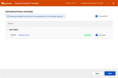 Installing Syncfusion® Net Maui Web Installer Syncfusion®