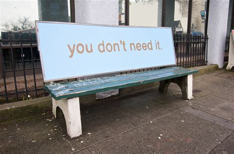 Anti Advertising Agency Bus Stop Bench
