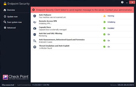 Endpoint Security Client Failed To Send Register M Check Point CheckMates