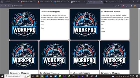 how do i make my cards and images inside the cards fit into my container r webdev