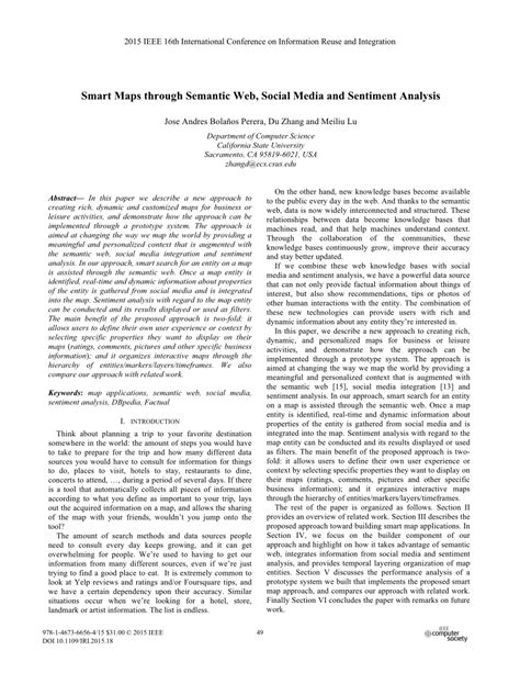 PDF Smart Maps Through Semantic Web Social Media And Sentiment Analysis