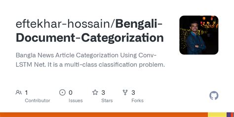 Github Eftekhar Hossain Bengali Document Categorization Bangla News Article Categorization