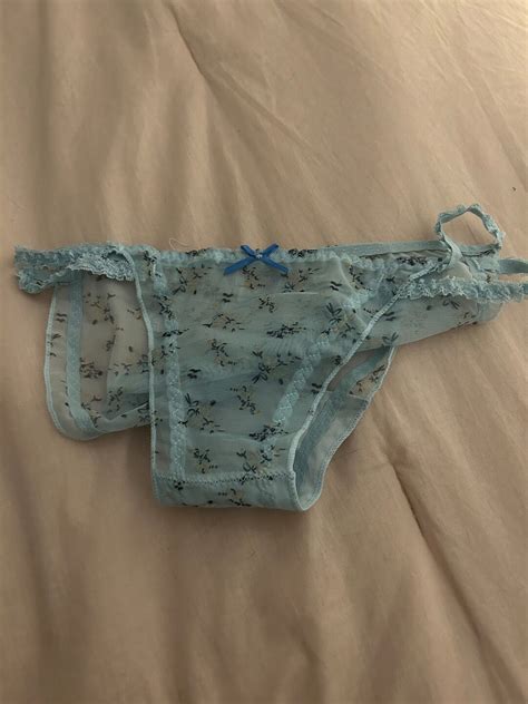 Scented Cute Womans Blue Panties Worn Etsy