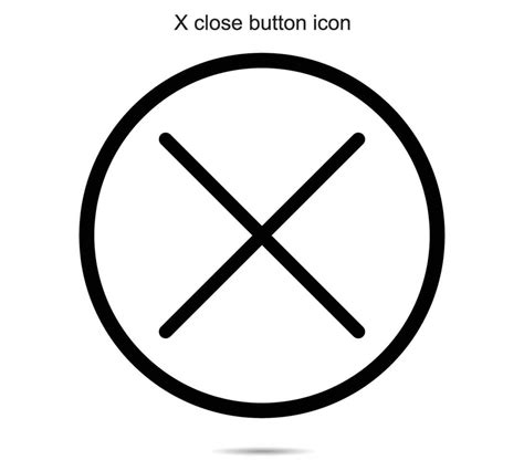 X Close Button Icon Vector Art At Vecteezy
