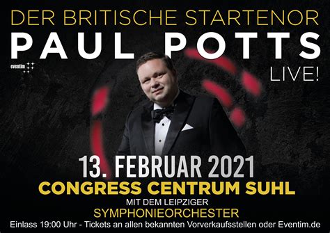 Paul Potts Live Tour Mit Dem Leipziger Symphonieorchester