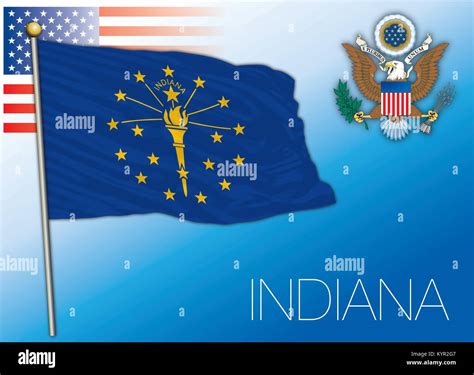 Indiana Capital Flag Stock Vector Images Alamy