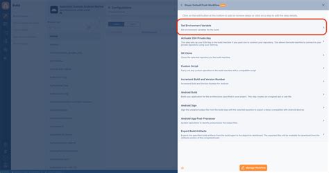 Set Environment Variable Appcircle Docs