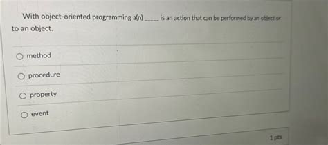 Solved With Object Oriented Programming A N Q Is An Chegg