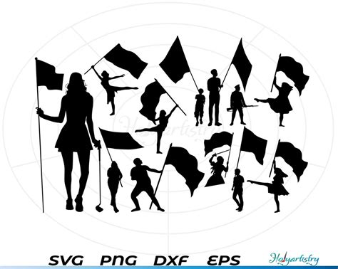 Color Guard Svg Color Guard Flag Band Split Monogram Color Guard