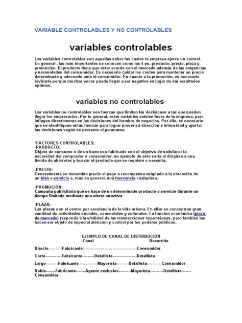 Factores Que Influyen En Las Decisiones Empresariales Variables