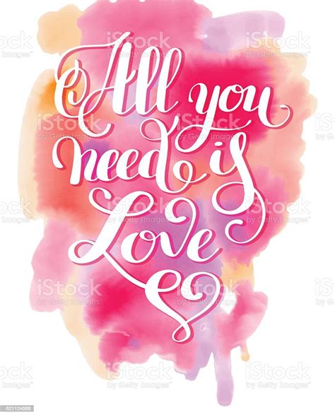 당신이 필요로하는 것은 수채화 백에 사랑 필기 비문입니다 낮에 대한 스톡 벡터 아트 및 기타 이미지 낮 낱말 라벨 Istock