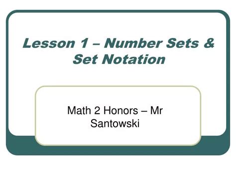 ppt lesson 1 number sets and set notation powerpoint presentation