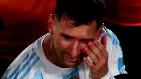 Emotional Lionel Messi Breaks Down In Tears During Copa America