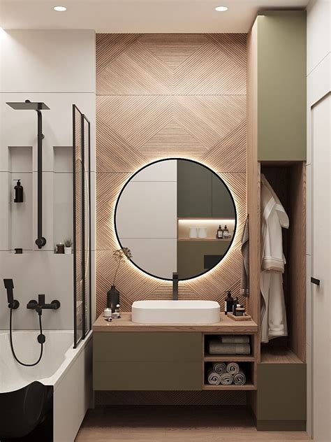 Современная ванная комната с душевой кабиной