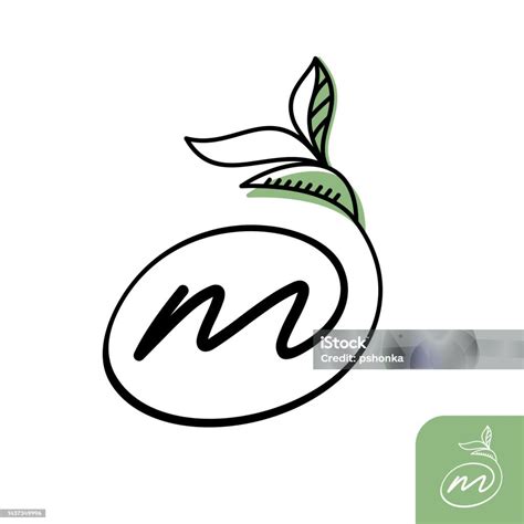 문자 M 나뭇잎 로고 벡터 디자인 템플릿 0명에 대한 스톡 벡터 아트 및 기타 이미지 0명 개념 나뭇가지 Istock