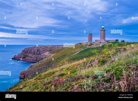 France Cotes Darmor Plevenon Frehel Cape And Its Lighthouses Stock