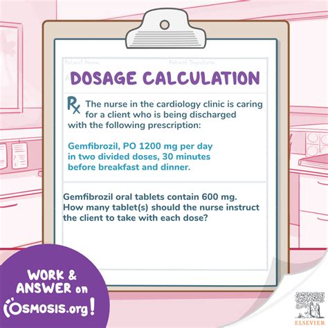 Dosage Calculation Gemfibrozil Osmosis Blog