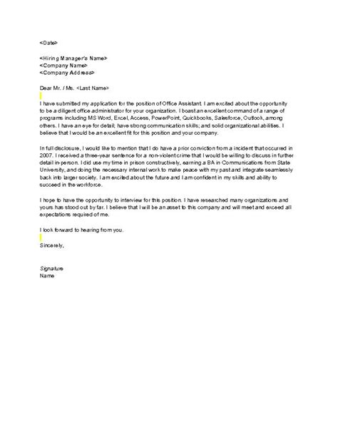 Sample Letter Explaining Criminal Record Resignation Letter Sample