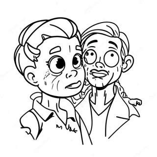 Addison Disney Zombies Coloring Page