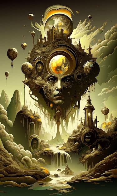 Mesmo Que A Pintura Do Surrealismo Ilustração Vetorial Vetor Premium Gerado Com Ia