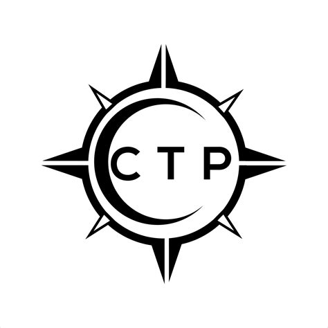 Ctp Abstract Technology Circle Setting Logo Design On White Background
