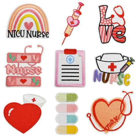 Nurse Applique Patch Nurse Kit Iron On Patch Nurse T Embroidery