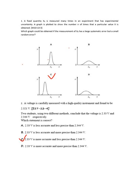 Exercise Measurement 1 Pdf Observational Error Electrical