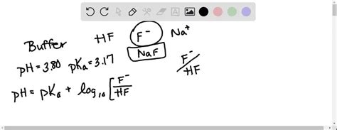 SOLVED Calculate The Ratio Of NaF To HF Required To Create A Buffer With PH For HF