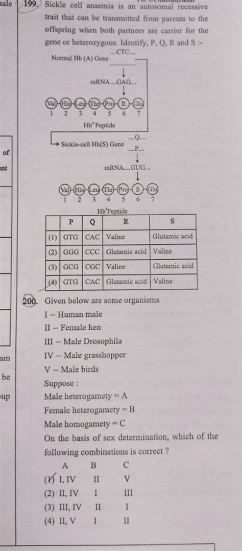 Sickle Cell Anaemia Is An Autosomal Recessive Trait That Can Be Transmitt