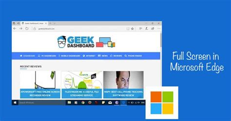 How To Access Full Screen Mode On Microsoft Edge