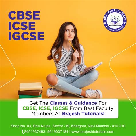 CBSE ICSE IGCSE Tutorial Faculties Guidance