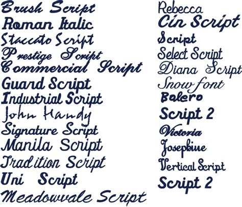 6 Types Of Script Fonts Images Fancy Cursive Tattoo Fonts Script
