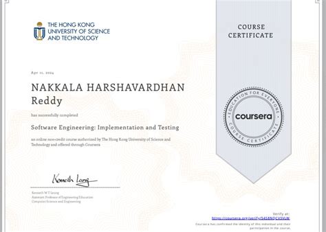 Harshavardhan Reddy N On Linkedin Softwareengineering Coursera Mooc Learningjourney